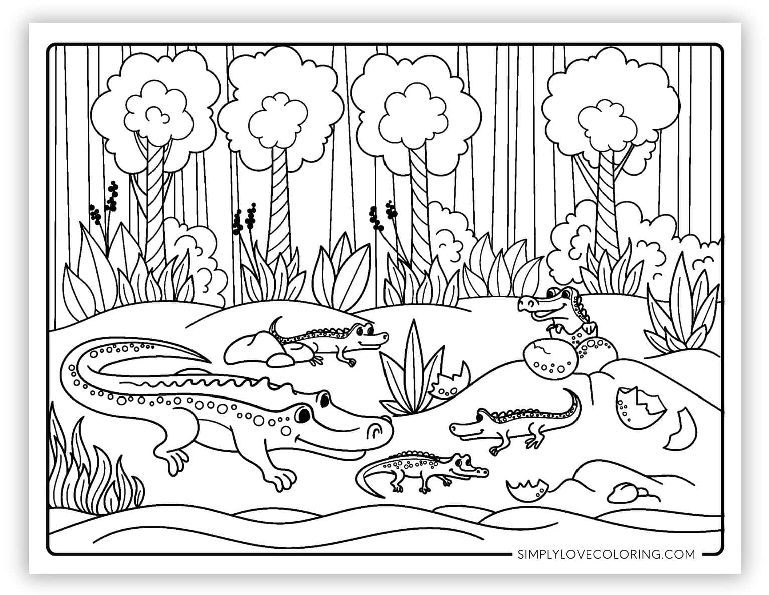 31 Alligator Coloring Pages (Free PDF Printables) - Simply Love Coloring