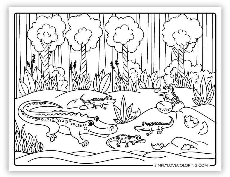31 Alligator Coloring Pages (Free PDF Printables) - Simply Love Coloring