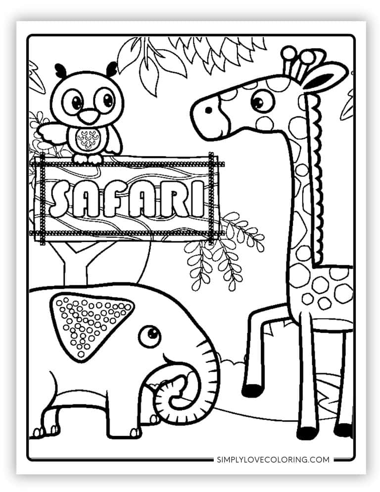 Safari Coloring Pages (Free PDF Printables) - Simply Love Coloring