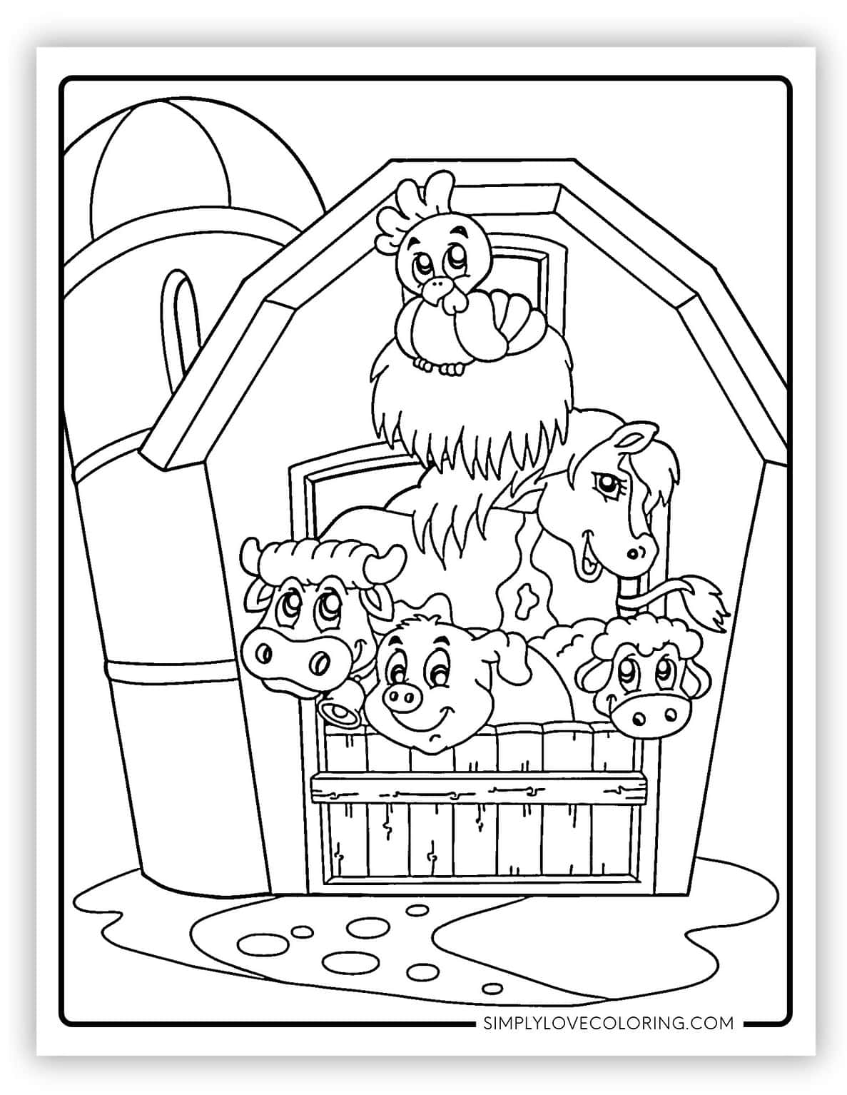 40 Cute Farm Coloring Pages (Free PDF Printables) - Simply Love Coloring