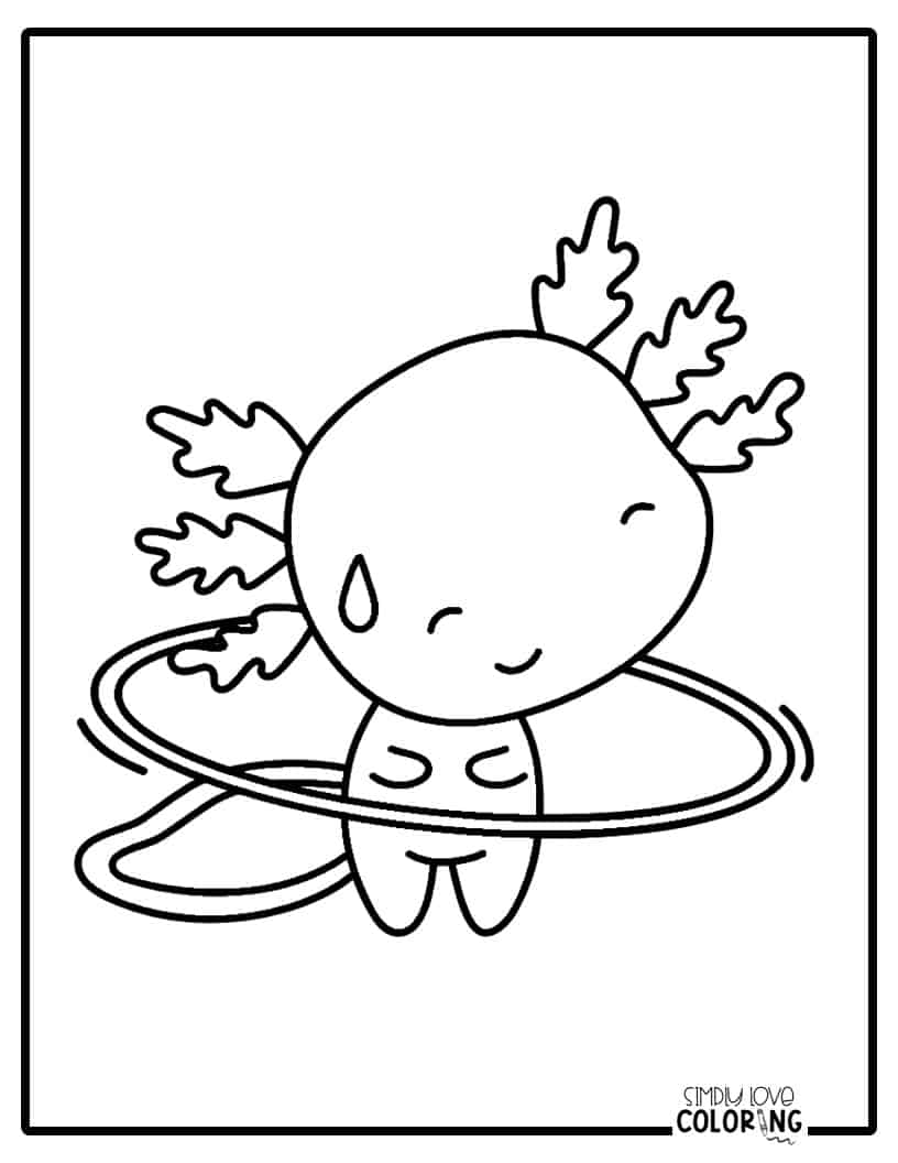 Free Axolotl Coloring Pages (Free PDF Printables) - Simply Love Coloring