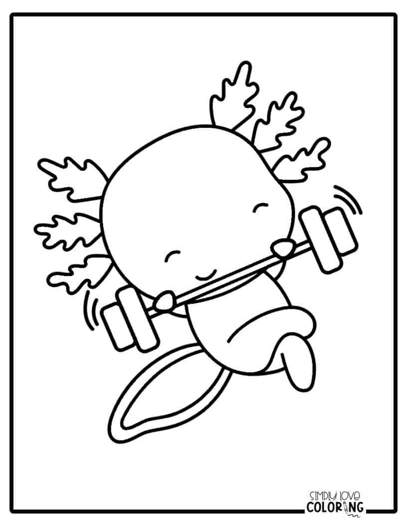 Free Axolotl Coloring Pages (Free PDF Printables) - Simply Love Coloring