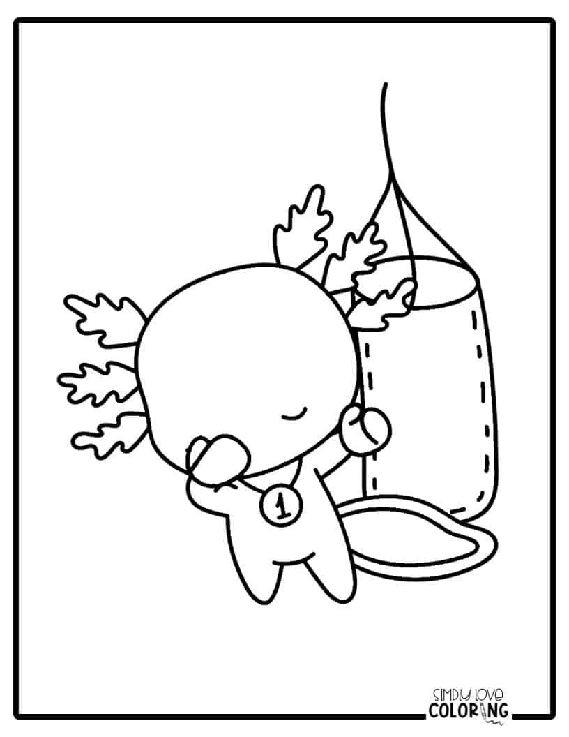 Free Axolotl Coloring Pages (Free PDF Printables) - Simply Love Coloring