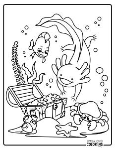 27 Axolotl Coloring Pages (Free PDF Printables) - Simply Love Coloring