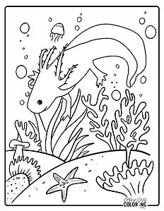27 Axolotl Coloring Pages (Free PDF Printables) - Simply Love Coloring