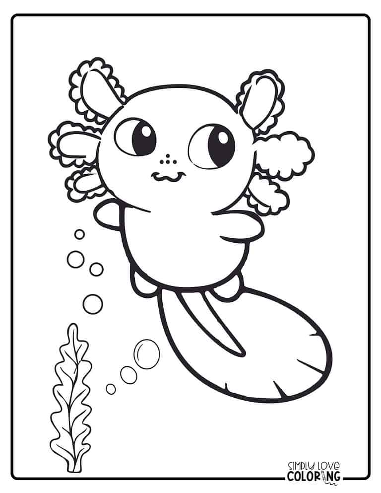27 Axolotl Coloring Pages (Free PDF Printables) - Simply Love Coloring
