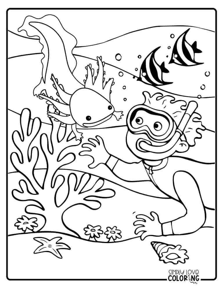27 Axolotl Coloring Pages (Free PDF Printables) - Simply Love Coloring