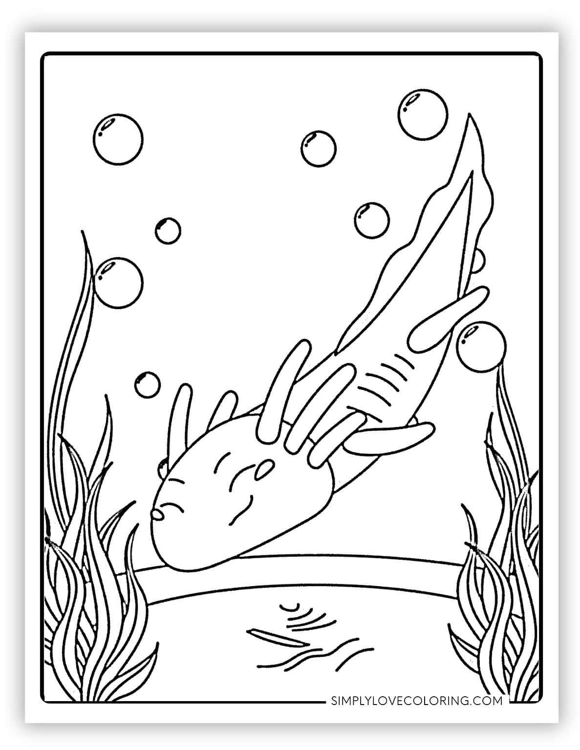 27 Axolotl Coloring Pages (Free PDF Printables) - Simply Love Coloring