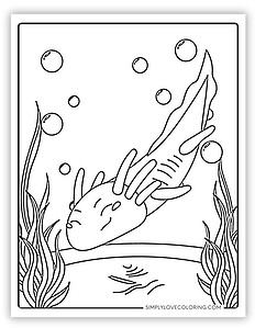 27 Axolotl Coloring Pages (Free PDF Printables) - Simply Love Coloring