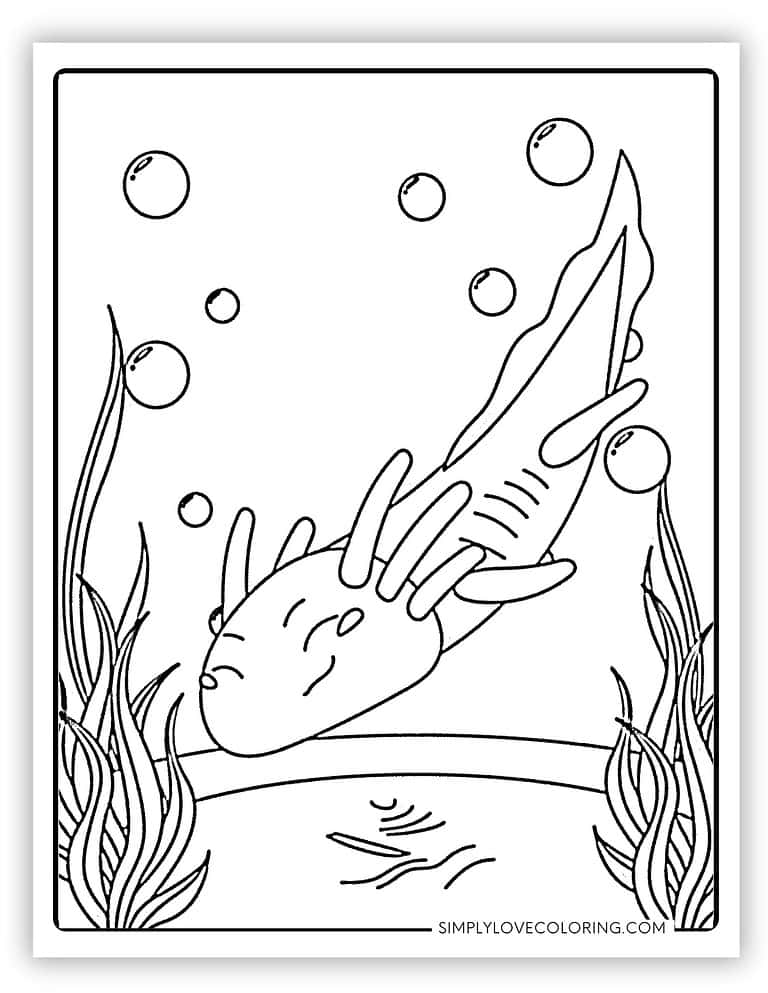 27 Axolotl Coloring Pages (Free PDF Printables) - Simply Love Coloring