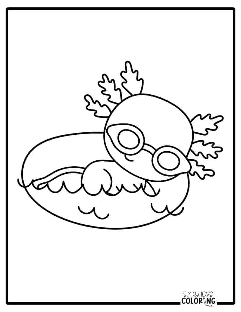Axolotl Coloring Pages (Free PDF Printables) - Simply Love Coloring