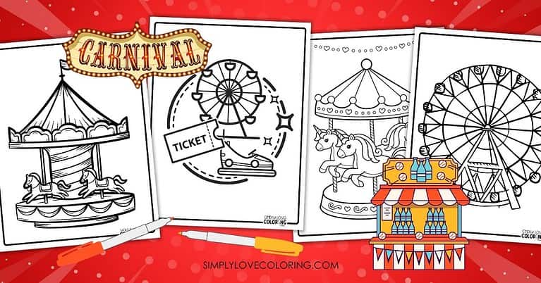33 Carnival Coloring Pages (Free PDF Printables) - Simply Love Coloring