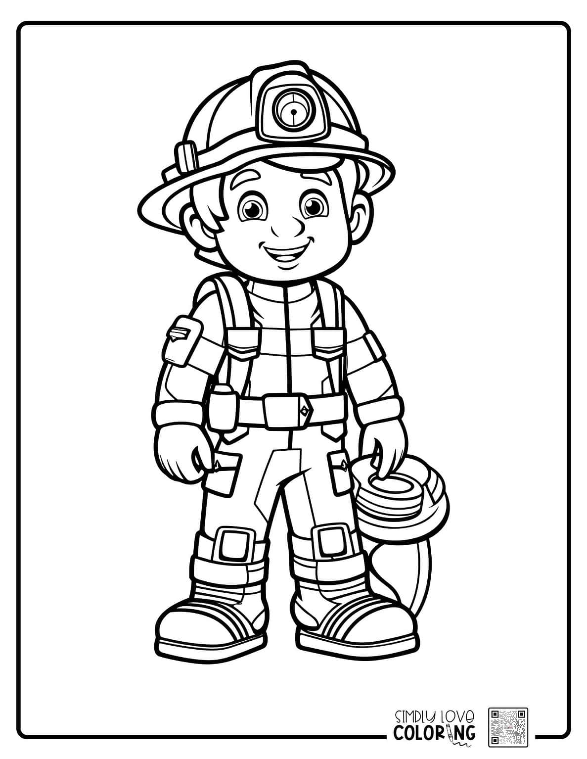 Fire Fighter Coloring Pages (Free PDF Printables) - Simply Love Coloring