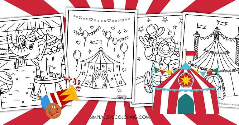 36 Circus Coloring Pages (Free PDF Printables) - Simply Love Coloring