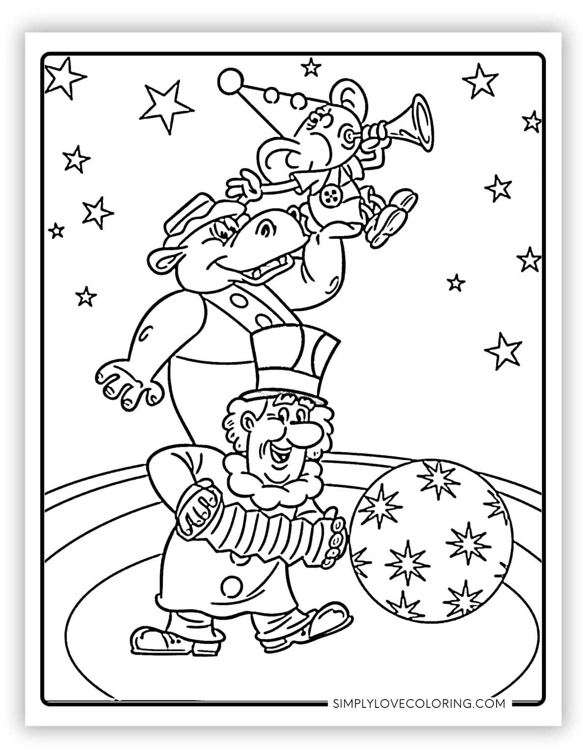 36 Circus Coloring Pages (Free PDF Printables) - Simply Love Coloring