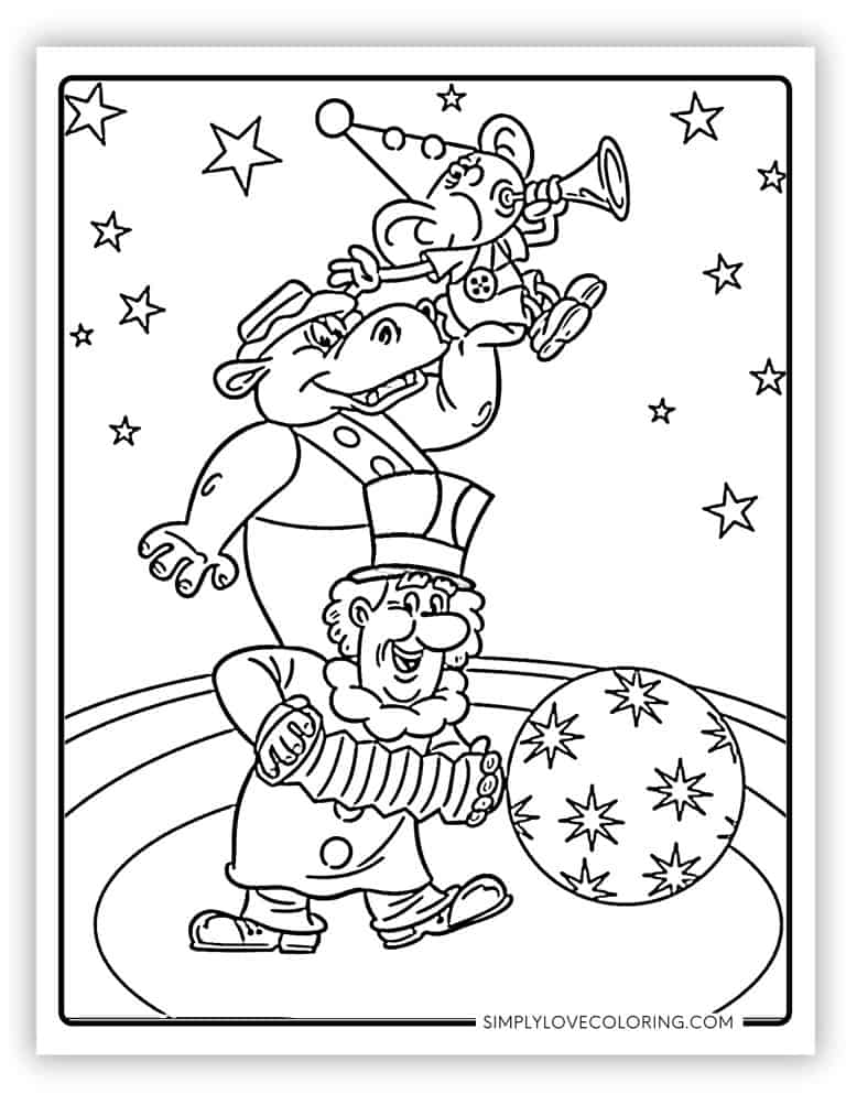 36 Circus Coloring Pages (Free PDF Printables) - Simply Love Coloring