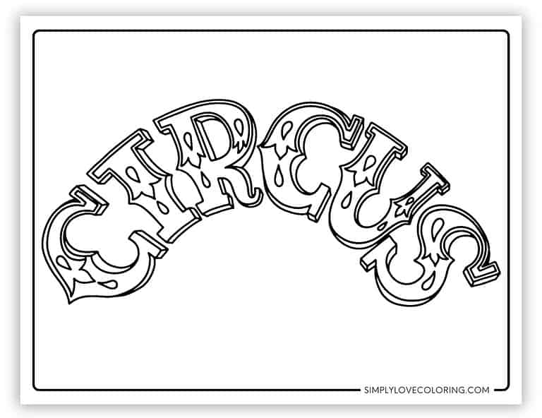 36 Circus Coloring Pages (Free PDF Printables) - Simply Love Coloring