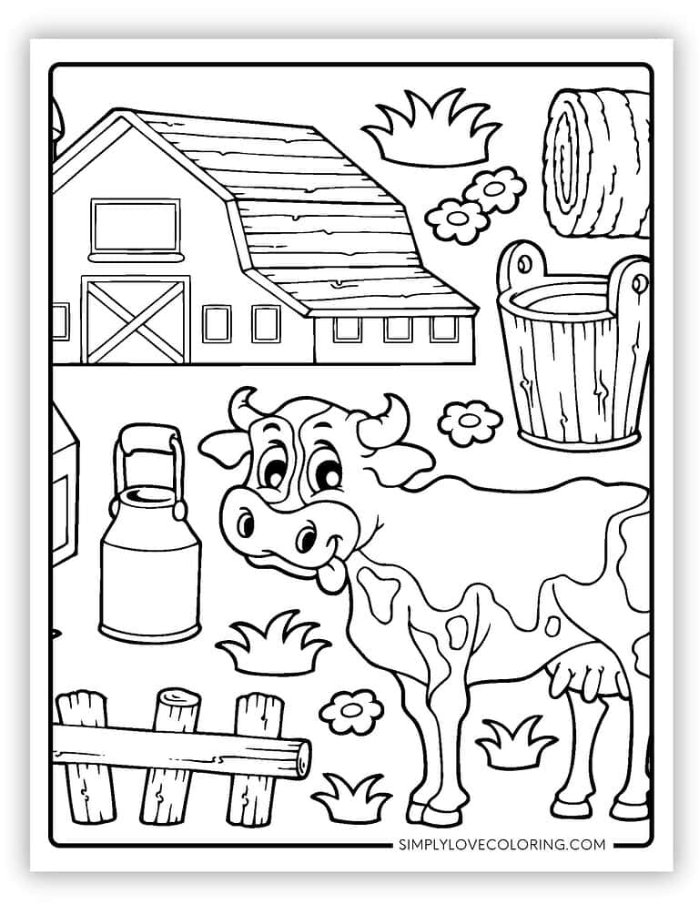 40 Cute Farm Coloring Pages (Free PDF Printables) - Simply Love Coloring