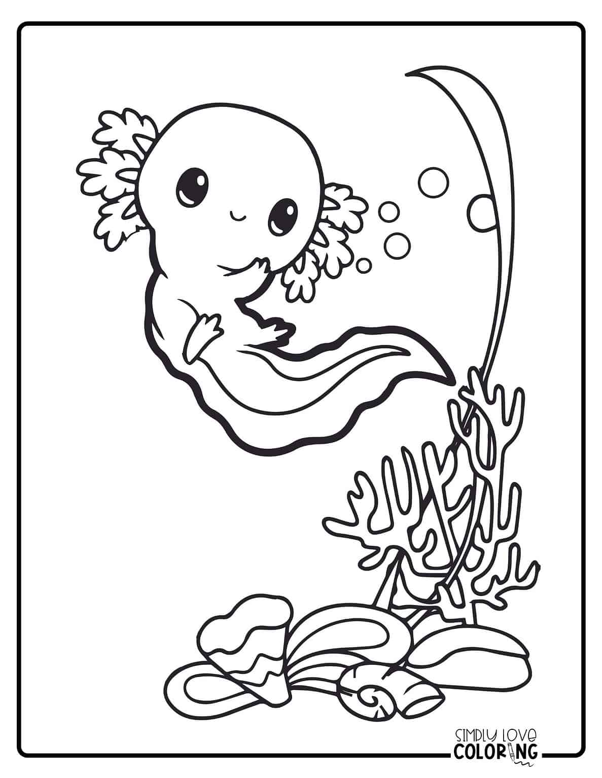 27 Axolotl Coloring Pages (Free PDF Printables) - Simply Love Coloring