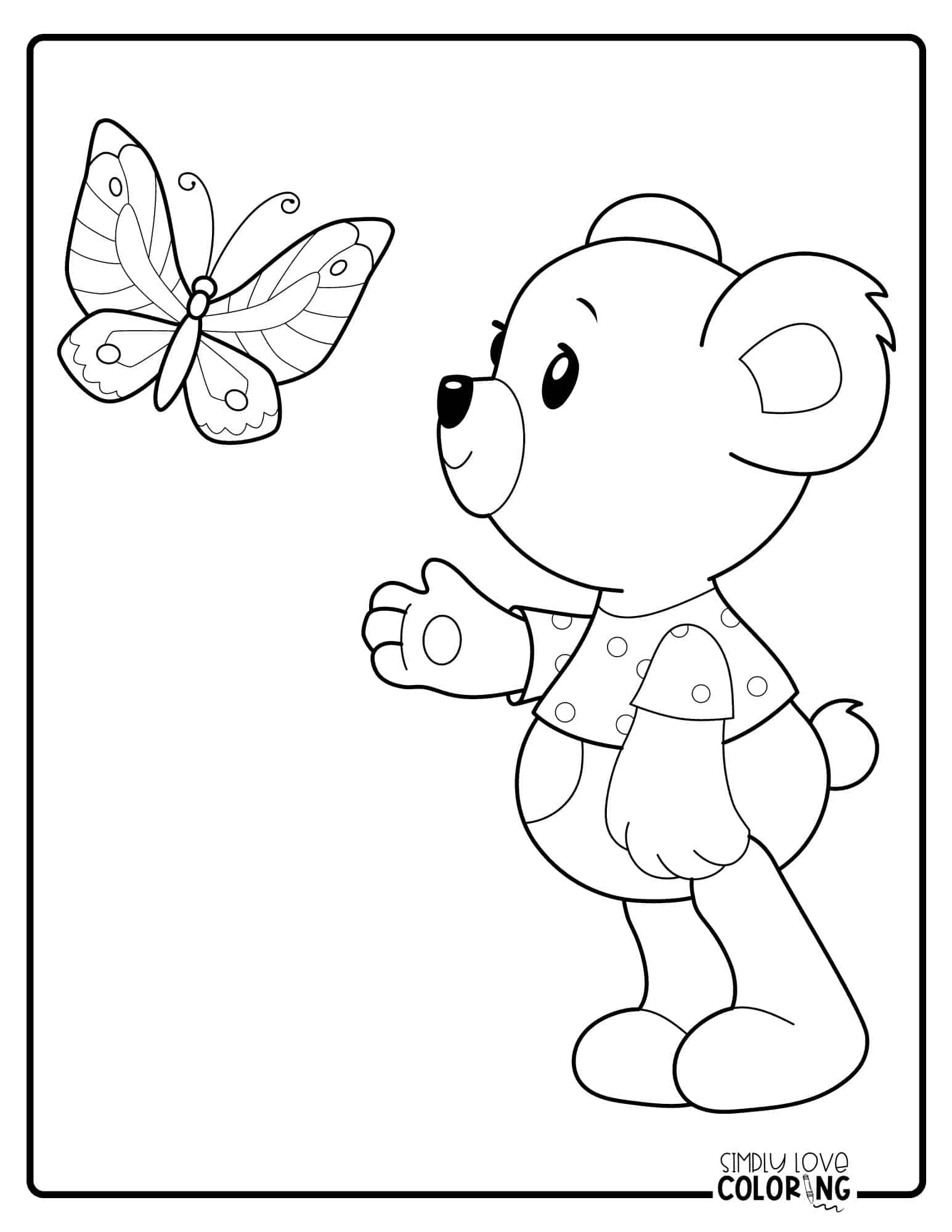 Free Bear Coloring Pages - Simply Love Coloring