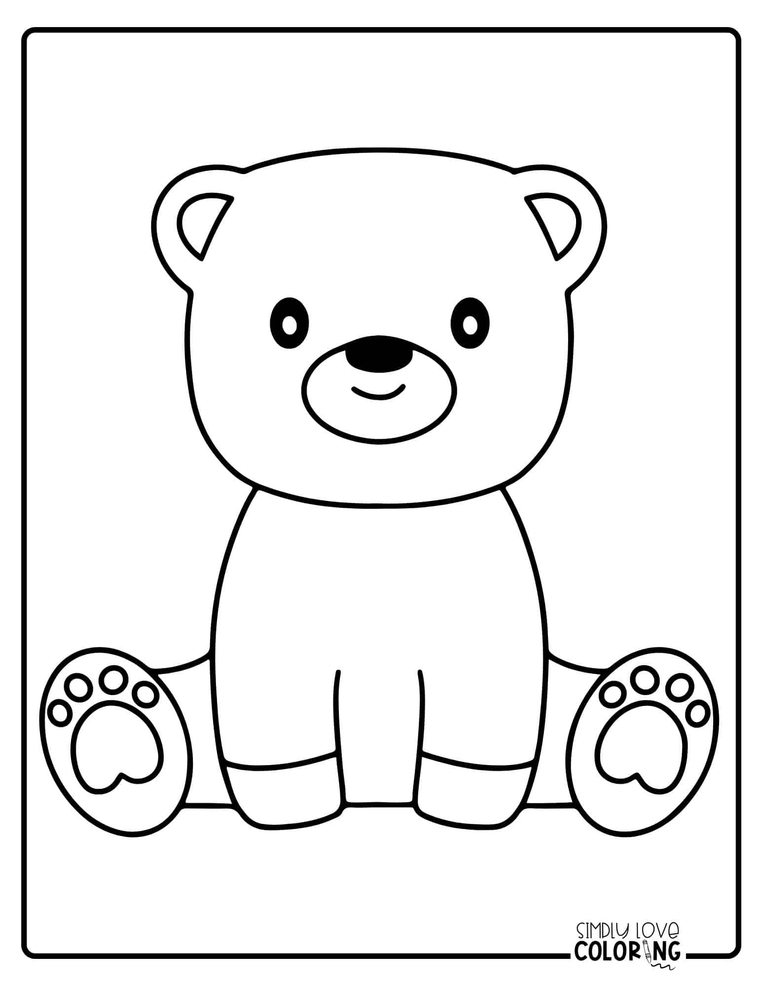 Free Bear Coloring Pages - Simply Love Coloring