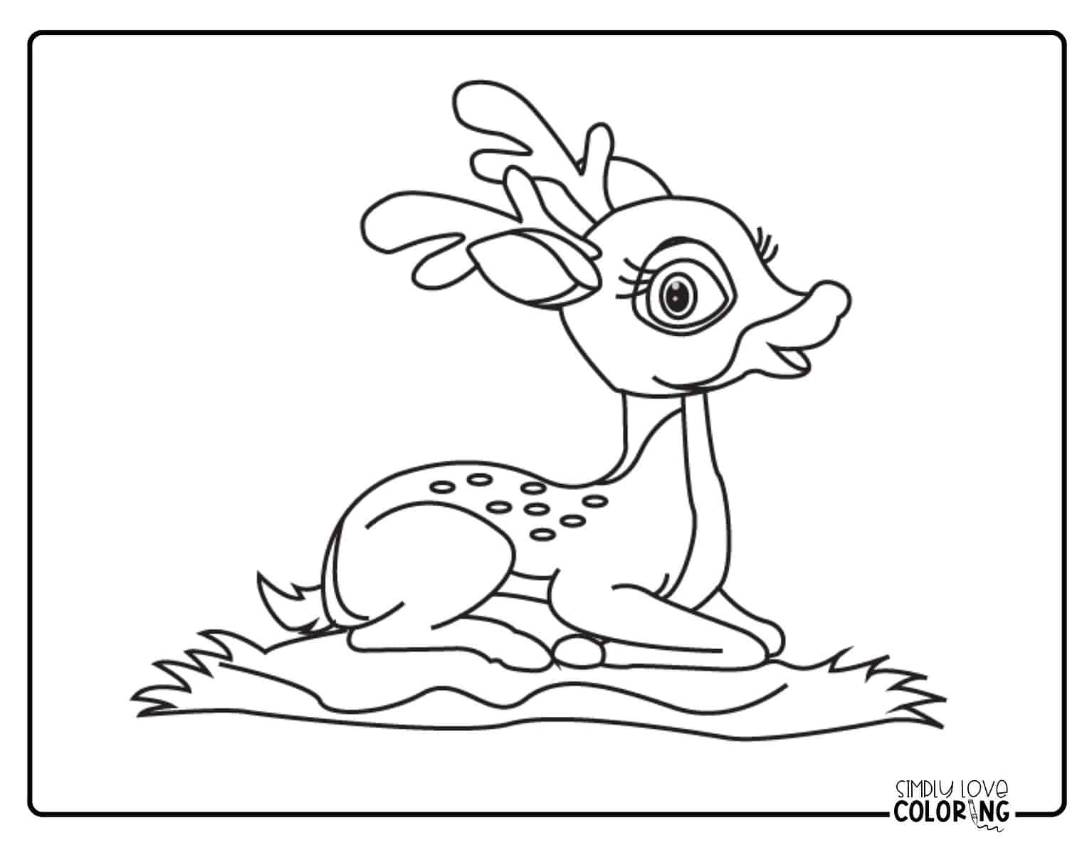 Deer Coloring Pages (Free PDF Printables) - Simply Love Coloring