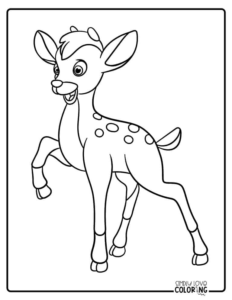 Deer Coloring Pages (Free PDF Printables) - Simply Love Coloring