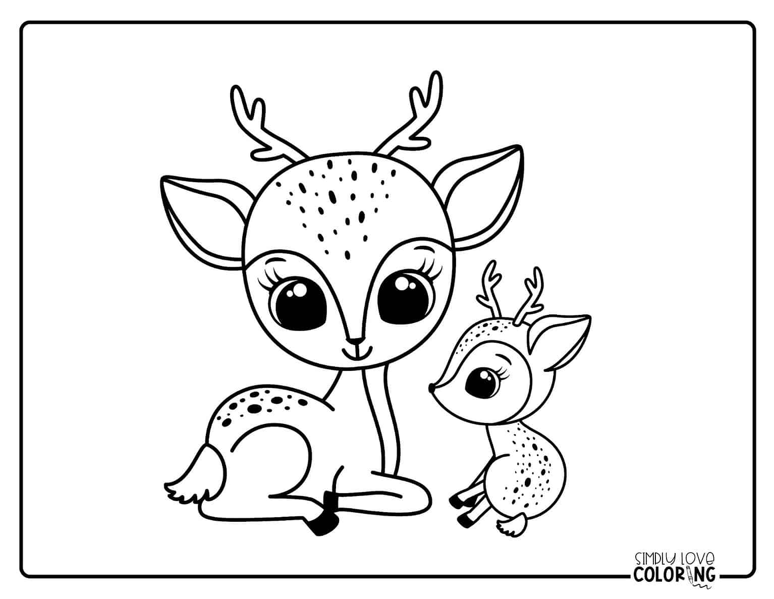 Deer Coloring Pages (Free PDF Printables) - Simply Love Coloring
