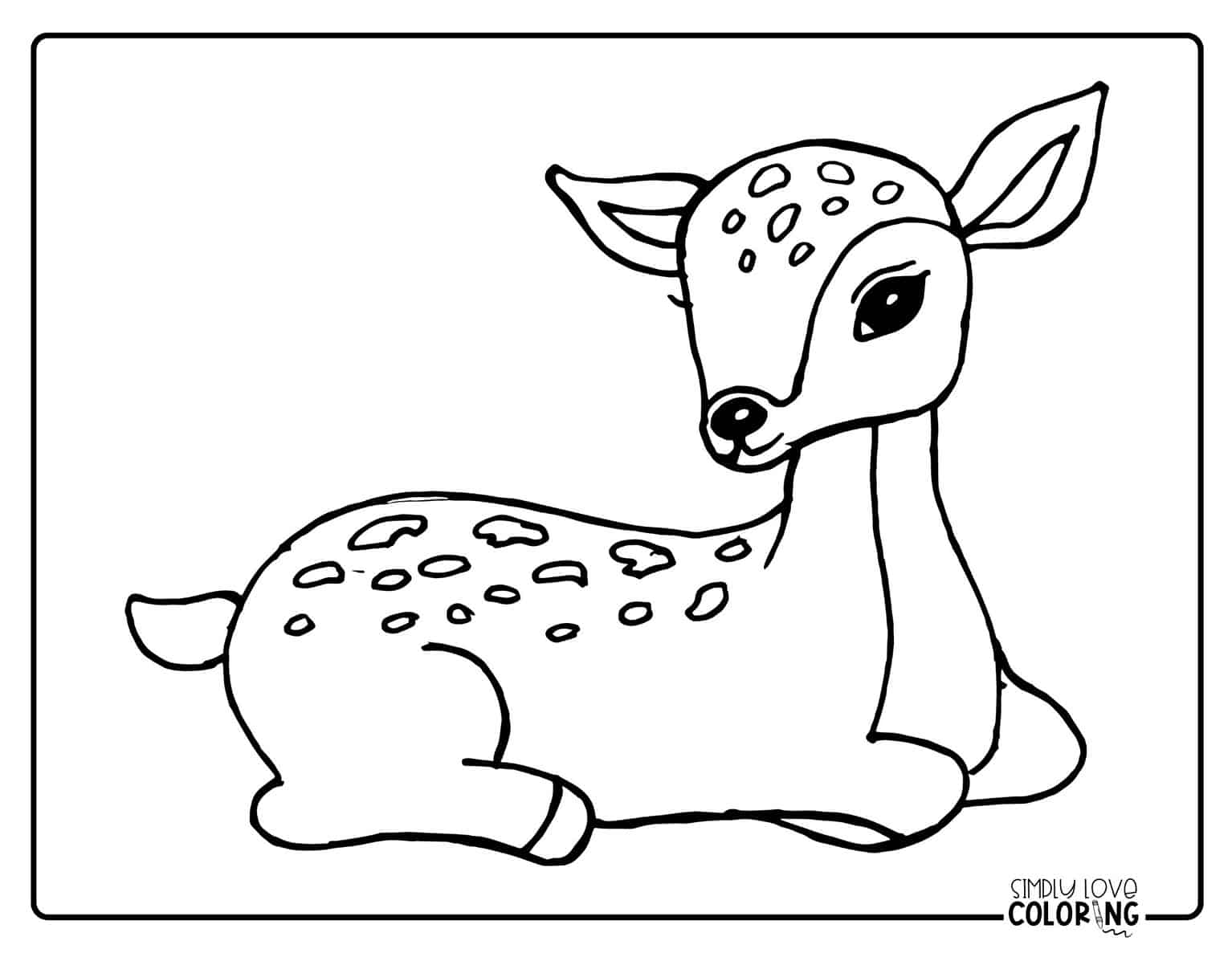 Deer Coloring Pages (Free PDF Printables) - Simply Love Coloring