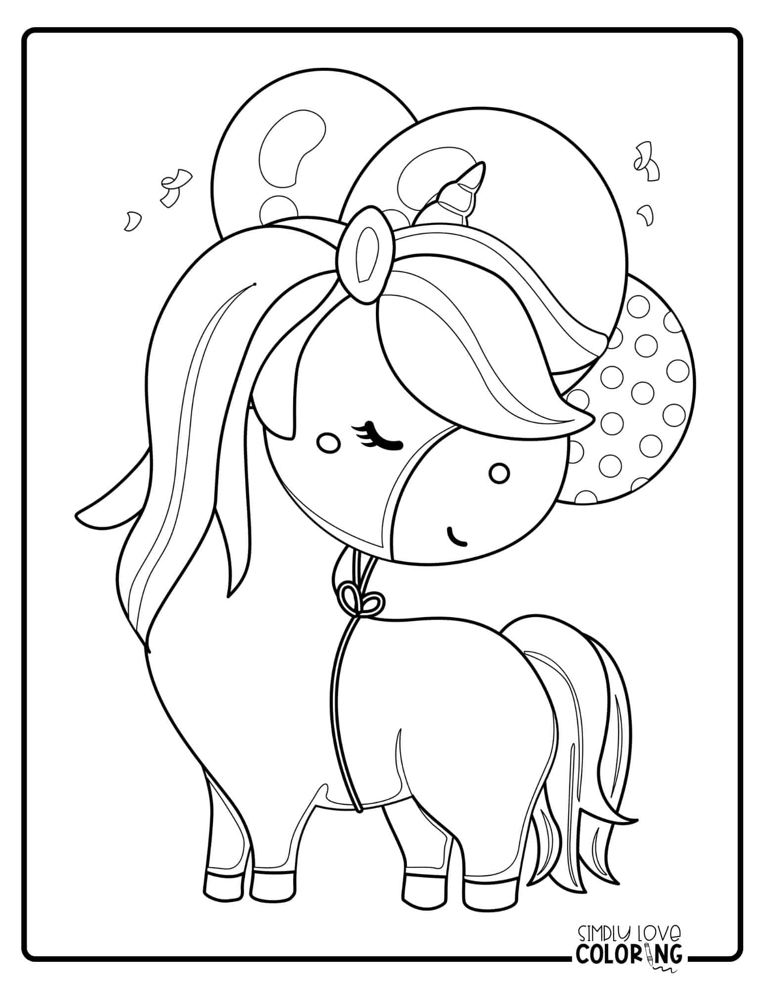 Unicorn Coloring Pages - Simply Love Coloring