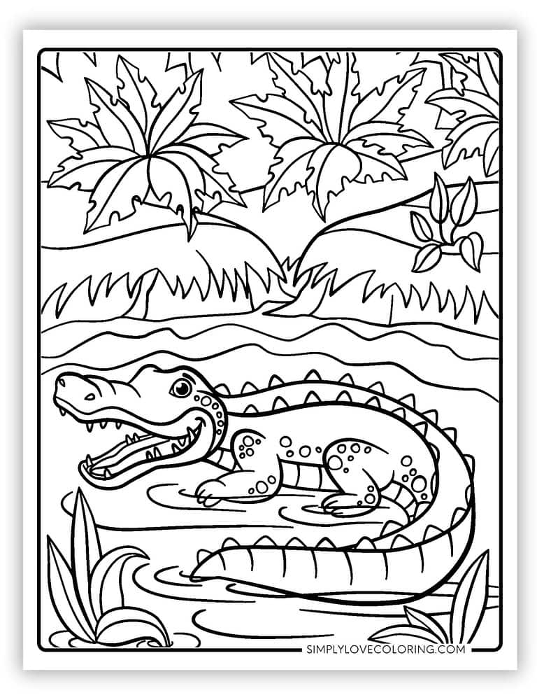 31 Alligator Coloring Pages (Free PDF Printables) - Simply Love Coloring