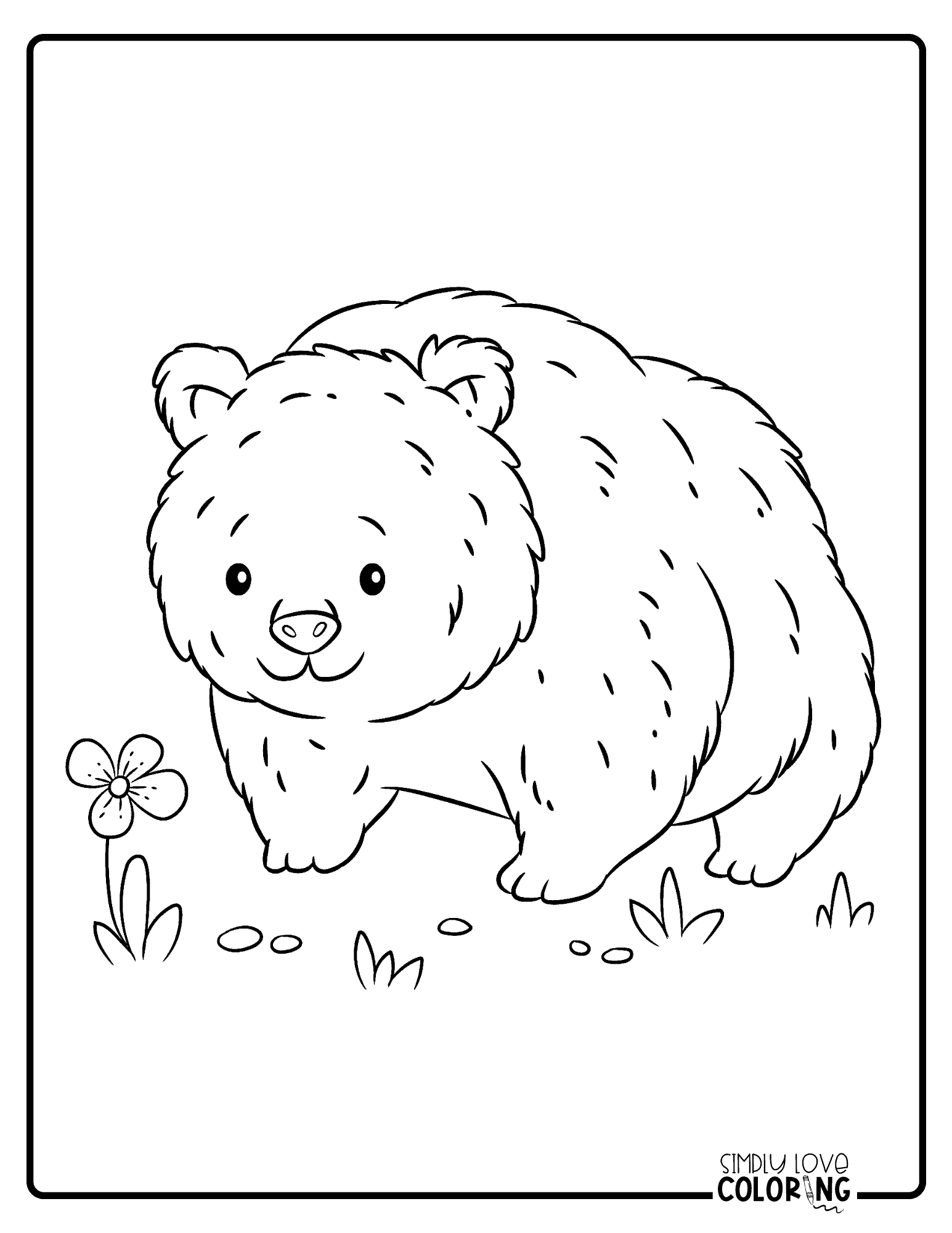 Free Bear Coloring Pages - Simply Love Coloring