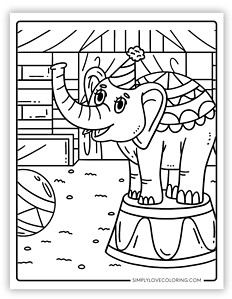 36 Circus Coloring Pages (Free PDF Printables) - Simply Love Coloring