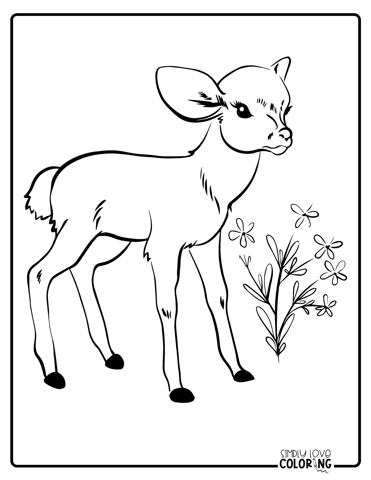 Deer Coloring Pages (Free PDF Printables) - Simply Love Coloring