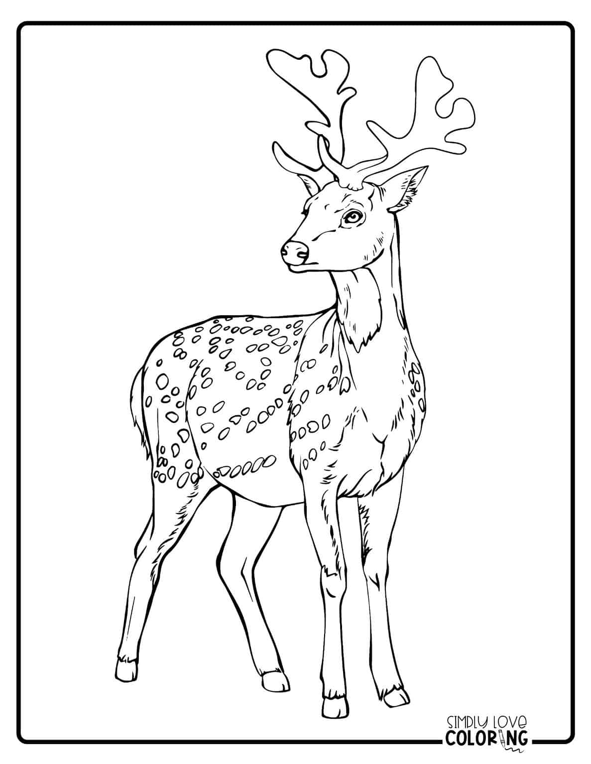 Deer Coloring Pages (Free PDF Printables) - Simply Love Coloring