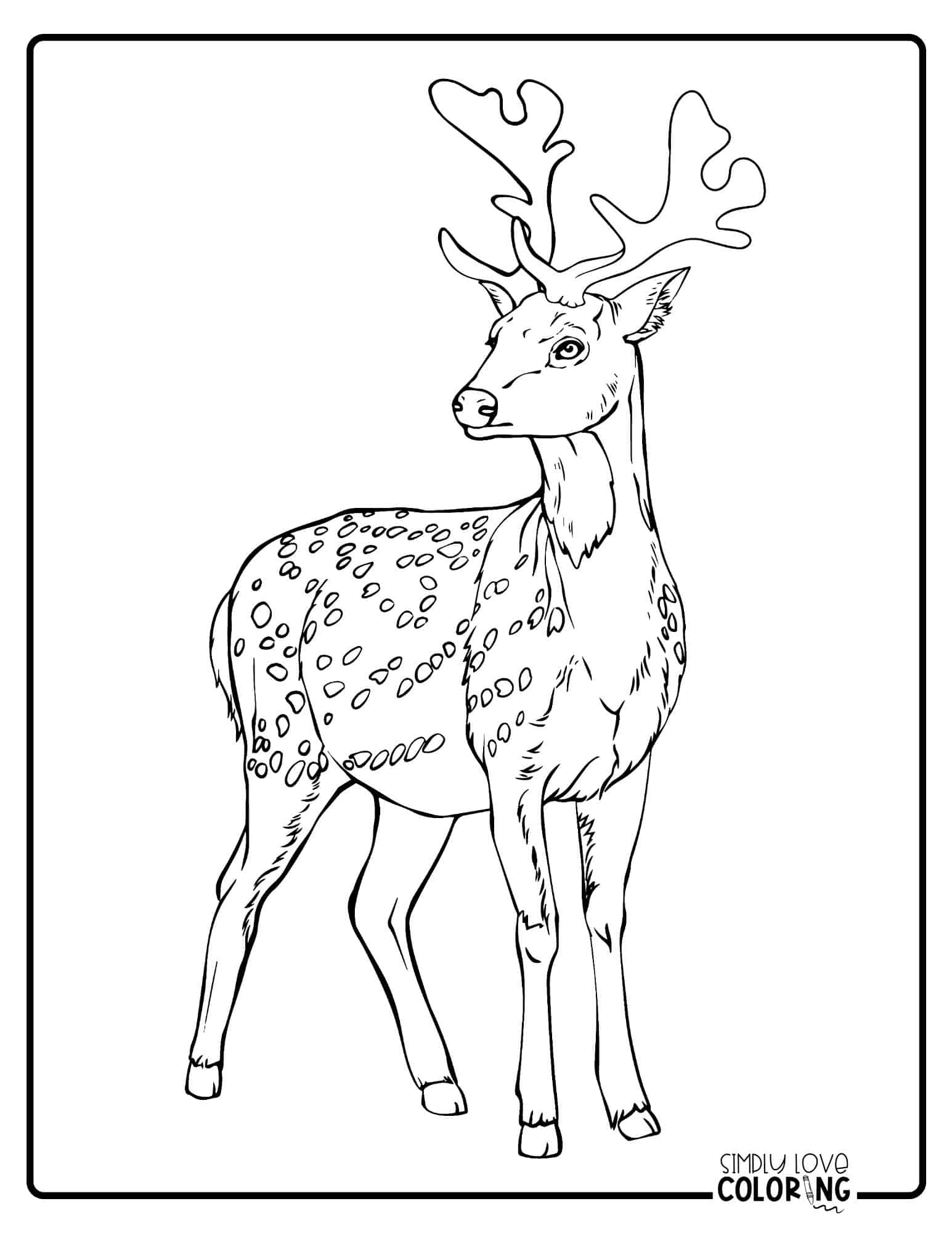 Free Deer Coloring Pages - Simply Love Coloring