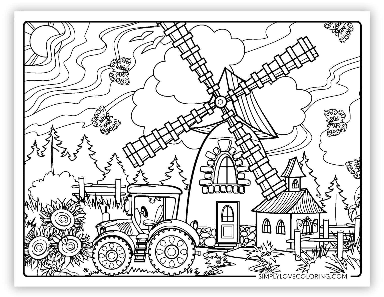 40 Cute Farm Coloring Pages (Free PDF Printables) - Simply Love Coloring