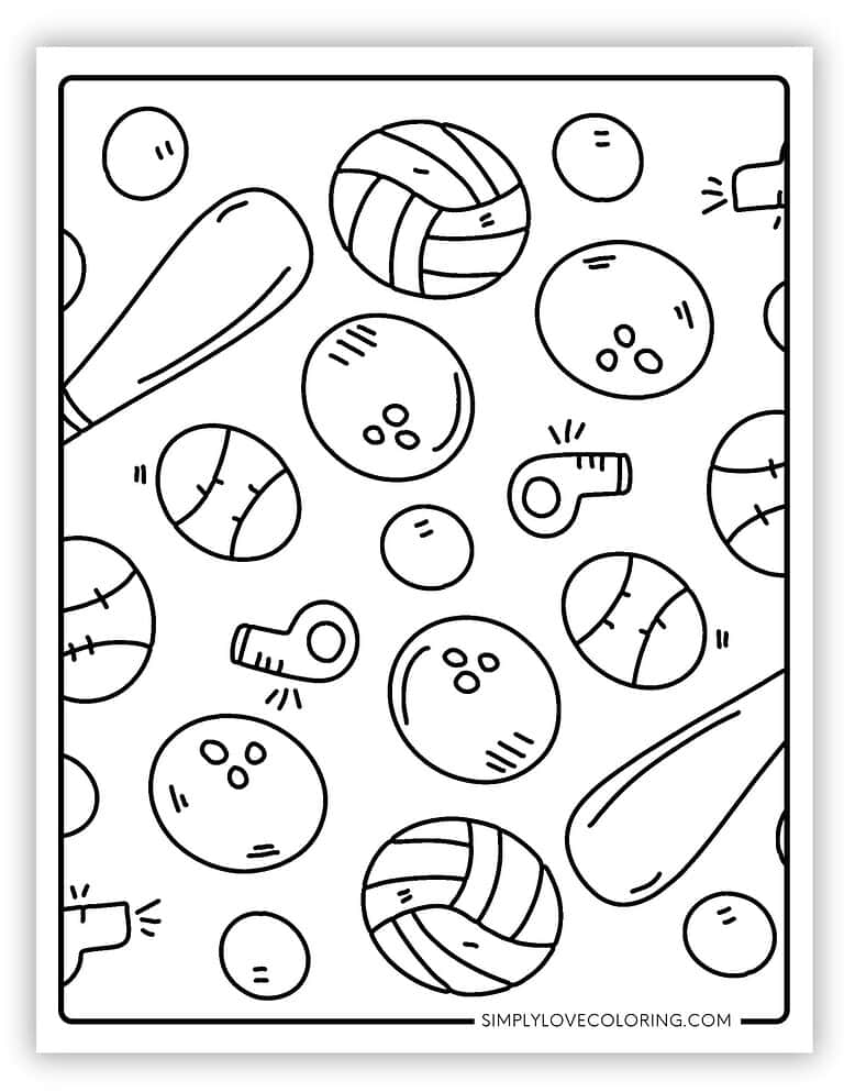 43 Ball Coloring Pages (Free PDF Printables) - Simply Love Coloring