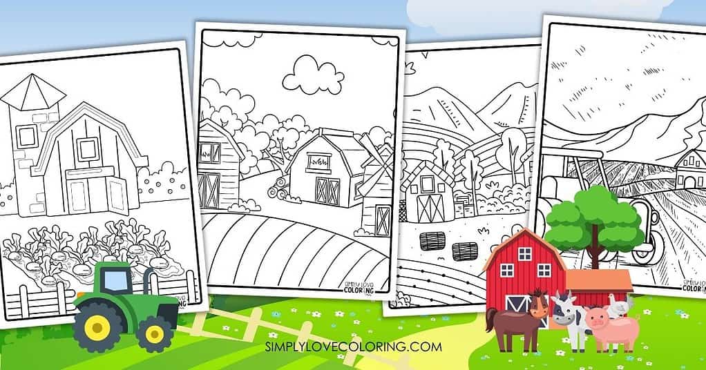 40 Cute Farm Coloring Pages (Free PDF Printables) - Simply Love Coloring