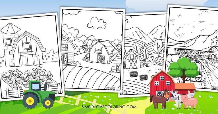 40 Cute Farm Coloring Pages (Free PDF Printables) - Simply Love Coloring