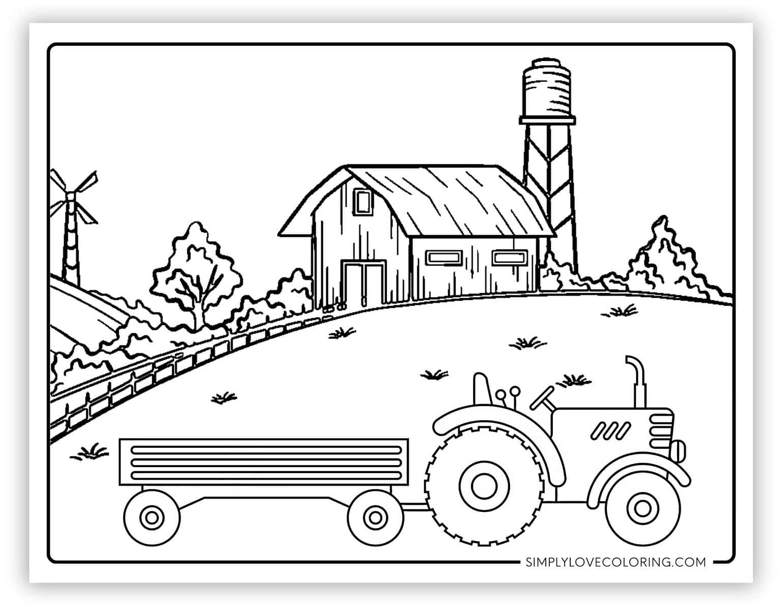 40 Cute Farm Coloring Pages (Free PDF Printables) - Simply Love Coloring