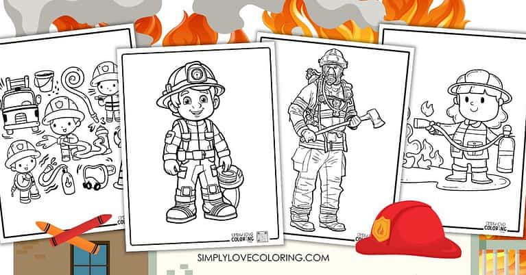 Fire Fighter Coloring Pages (Free PDF Printables) - Simply Love Coloring