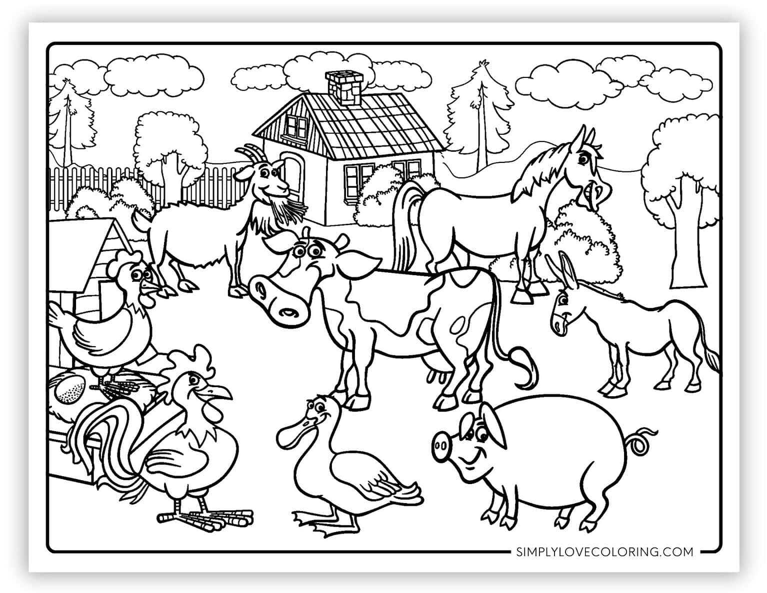 40 Cute Farm Coloring Pages (Free PDF Printables) - Simply Love Coloring