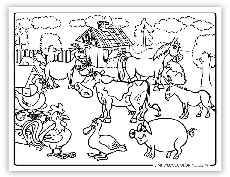 40 Cute Farm Coloring Pages (Free PDF Printables) - Simply Love Coloring