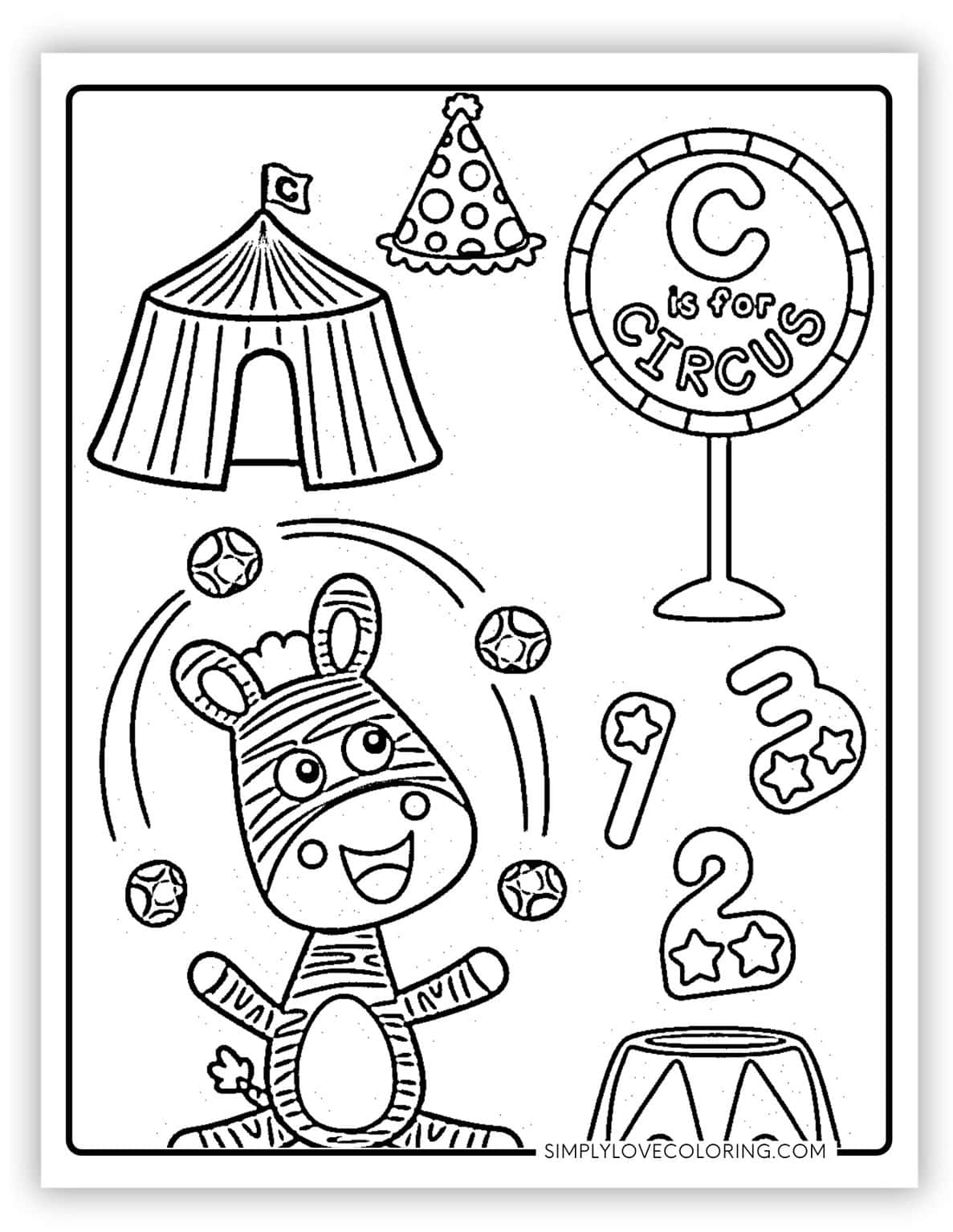 36 Circus Coloring Pages (Free PDF Printables) - Simply Love Coloring