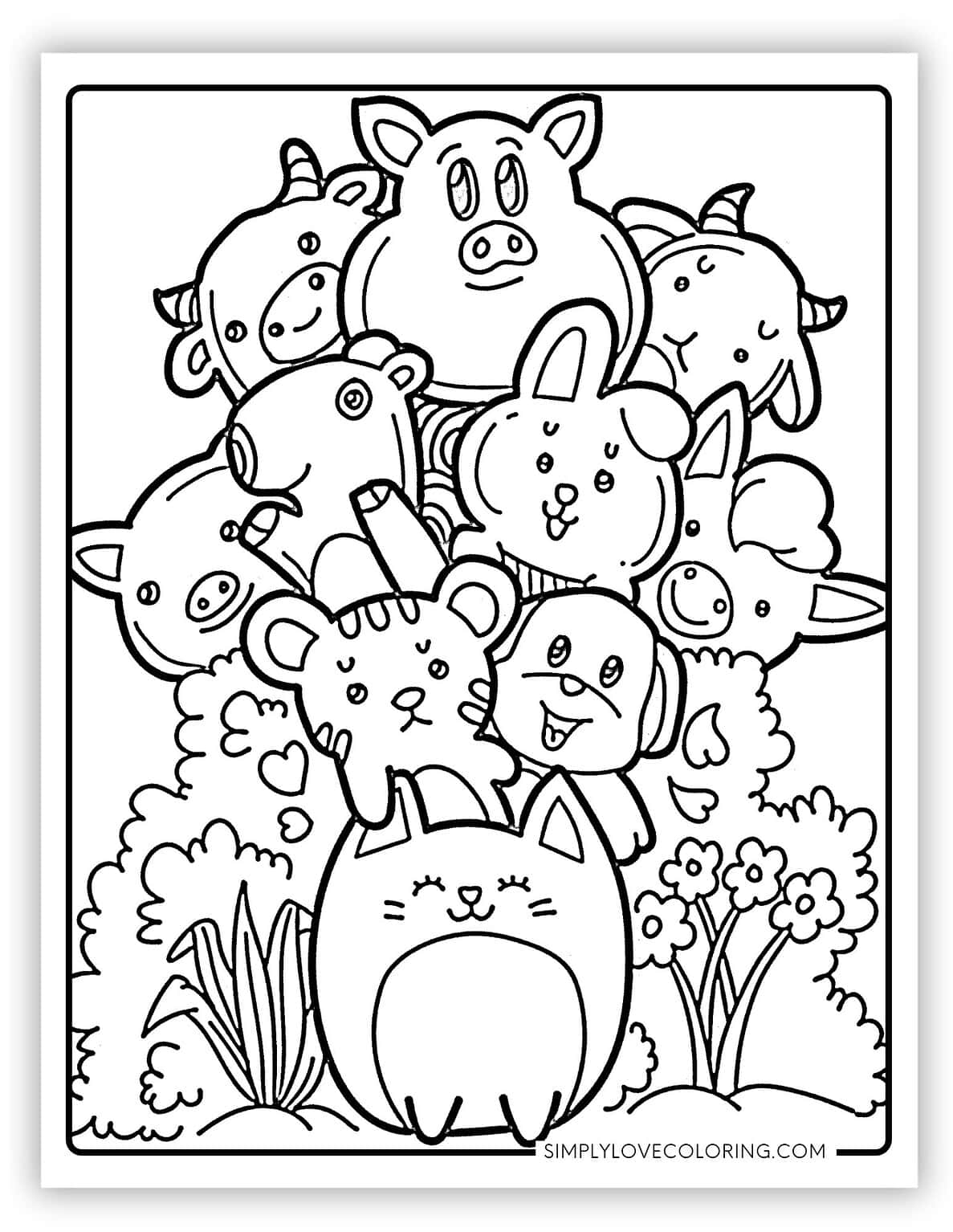 40 Cute Farm Coloring Pages (Free PDF Printables) - Simply Love Coloring