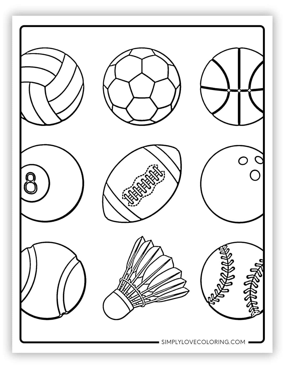 43 Ball Coloring Pages (Free PDF Printables) - Simply Love Coloring
