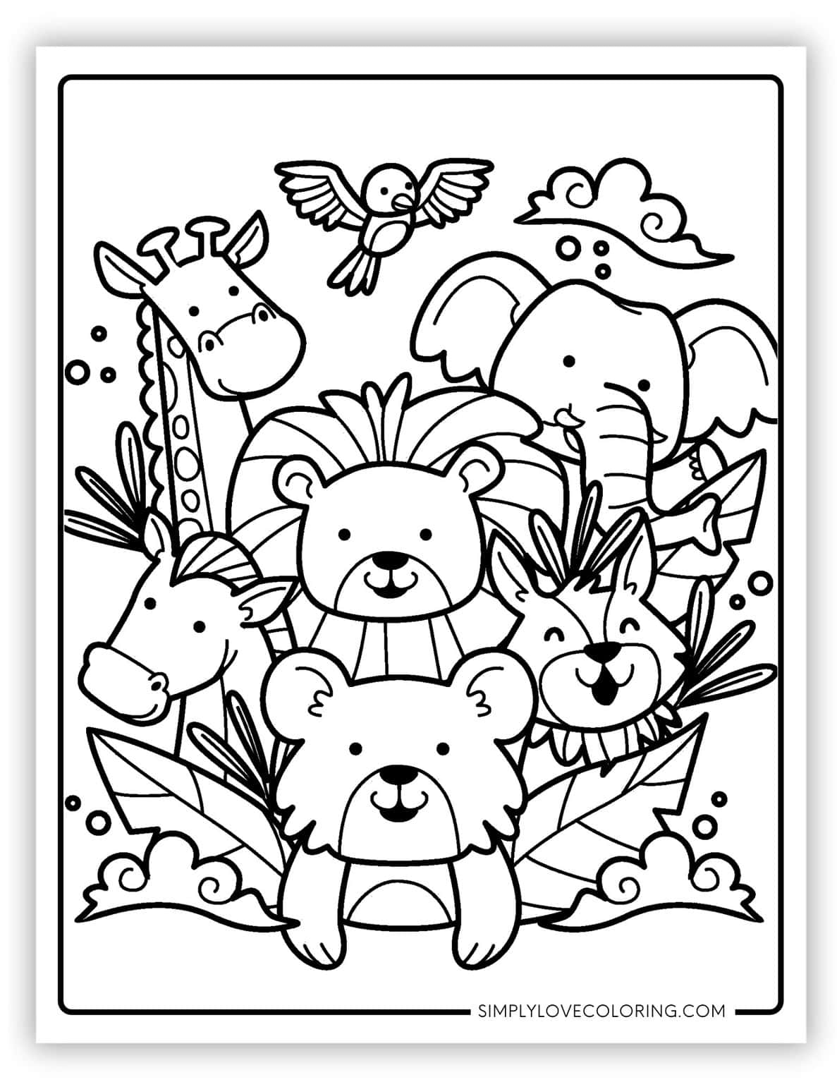 Zoo Coloring Pages (Free PDF Printables) - Simply Love Coloring