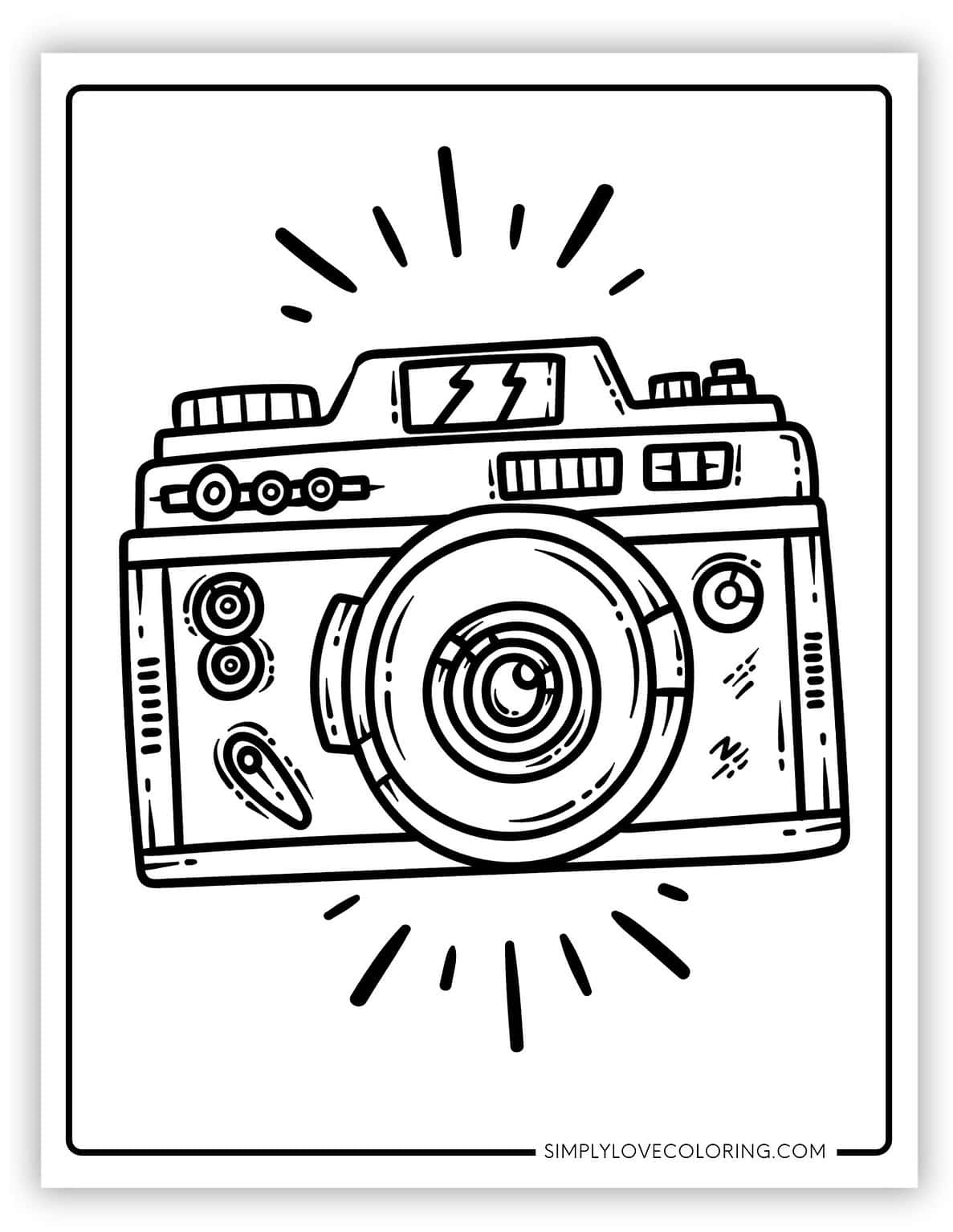 28 Camera Coloring Pages (Free PDF Printables) - Simply Love Coloring