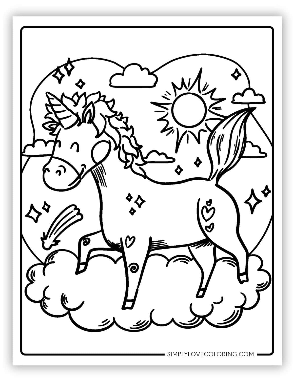 41 Cute Unicorn Coloring Pages (Free PDF Printables) - Simply Love Coloring